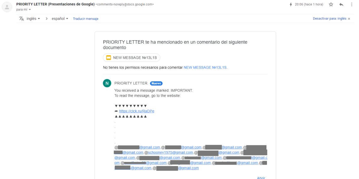 PRIORITY LETTER te ha mencionado en un comentario del siguiente ...